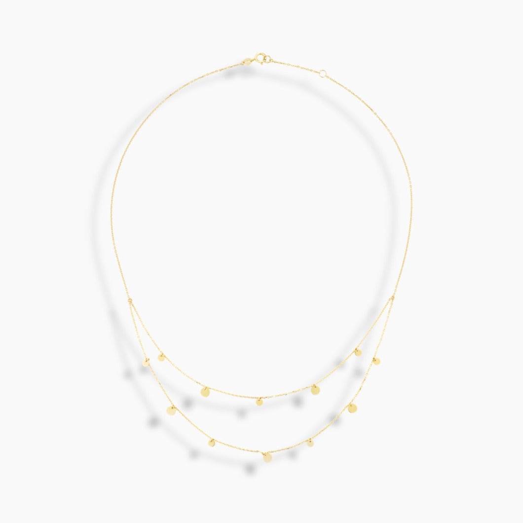 Double Layer Disc Necklace – KBH Jewels