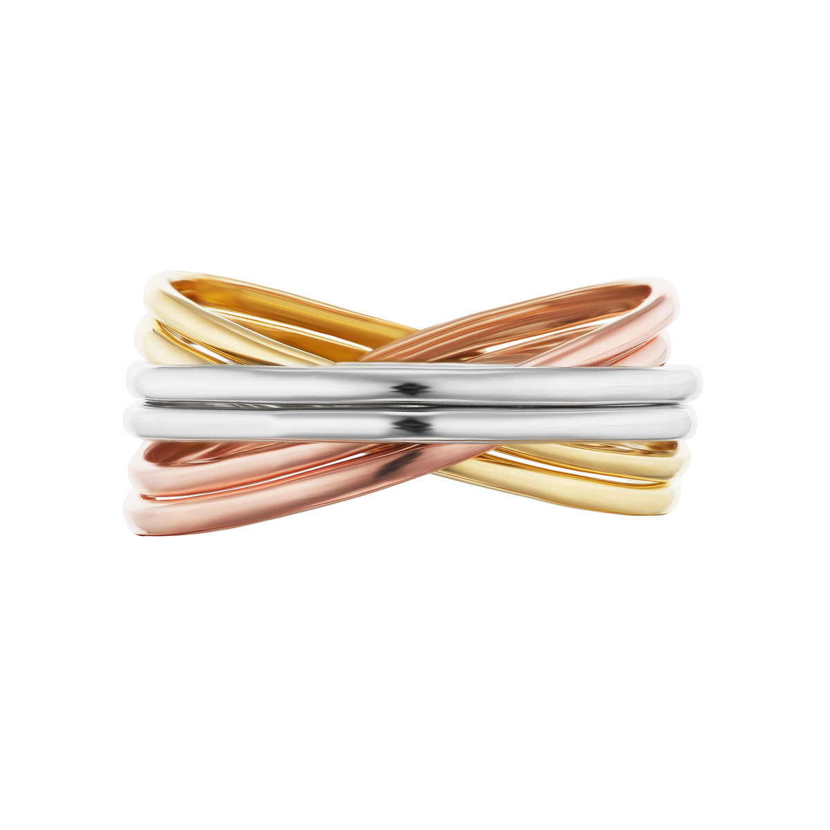 Tri-Color Double Trinity Ring – KBH Jewels